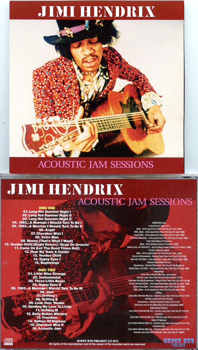 Jimi Hendrix - Acoustic Jam Sessions ( 2 CD SET ) ( GYPSY EYE ) ( Over ...
