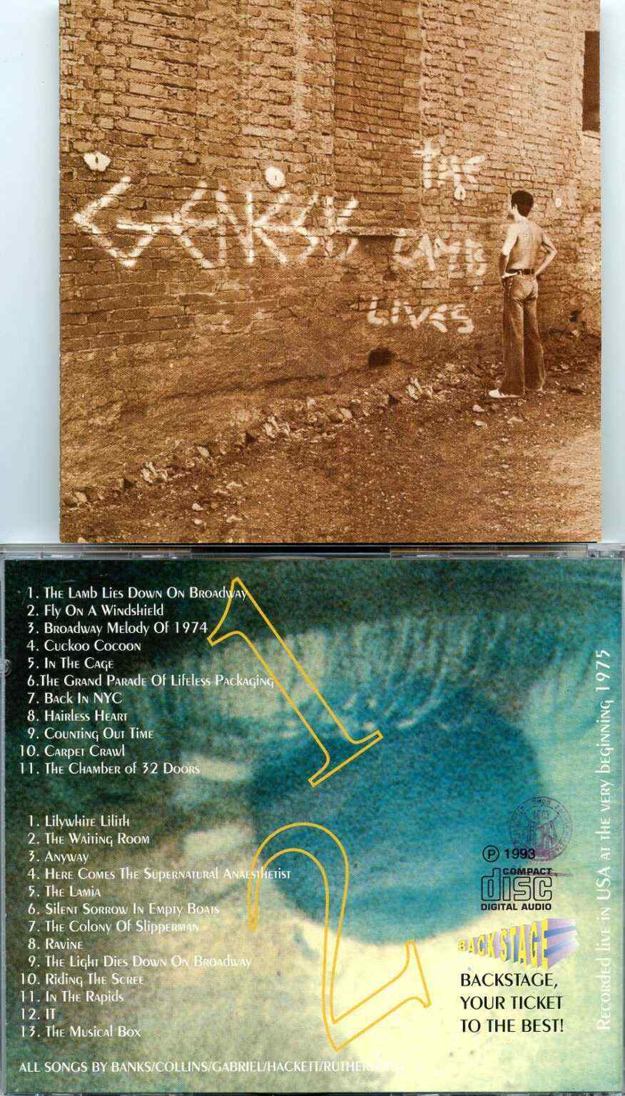 Genesis- The Lamb Lives( 2 cd set ) ( BACKSTAGE ) ( Mike Rutherford´s ...